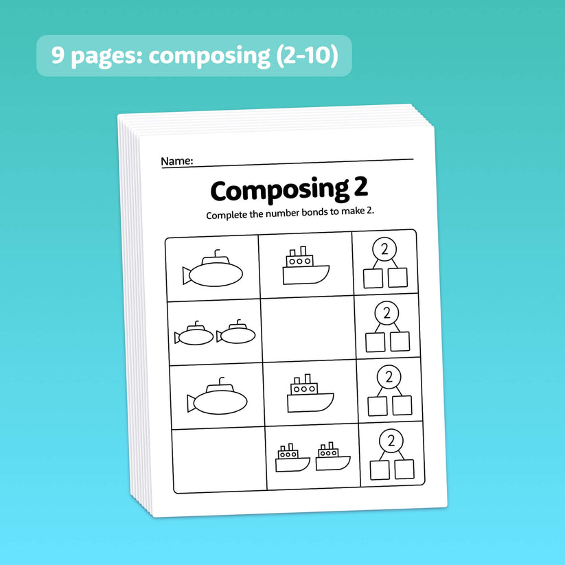 Compose & Decompose Worksheets (Printable PDF) – That Little Robot