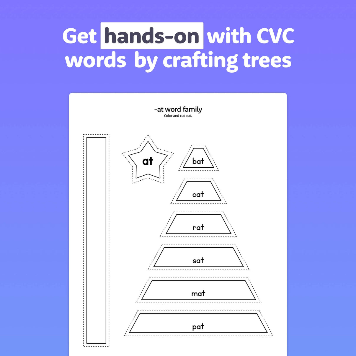 Winter CVC Trees Craft (Printable PDF) – That Little Robot