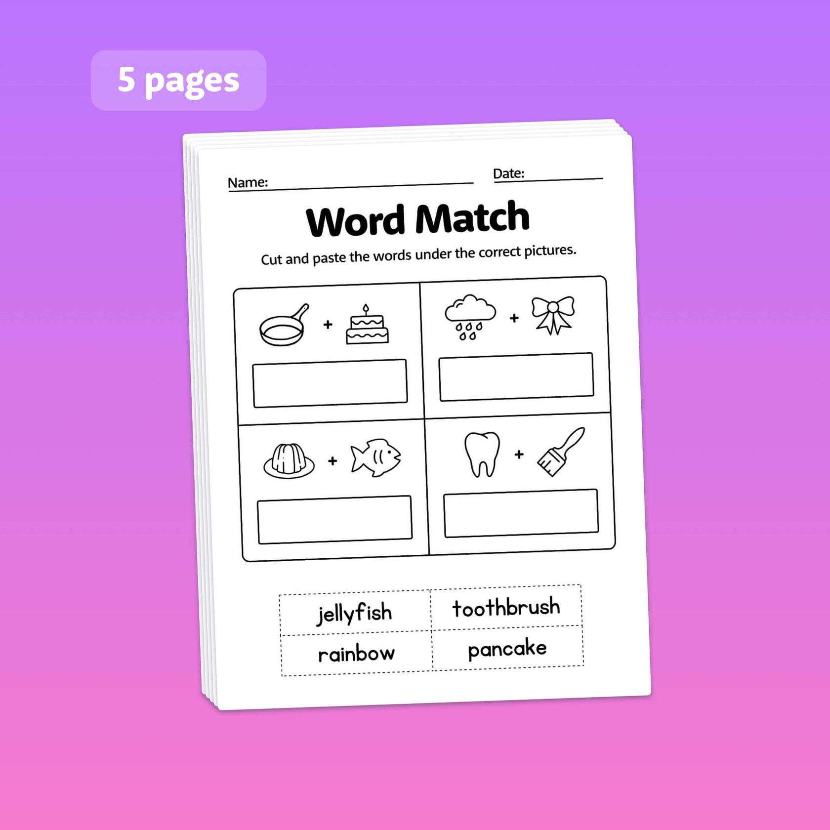 Compound Words Worksheets – That Little Robot