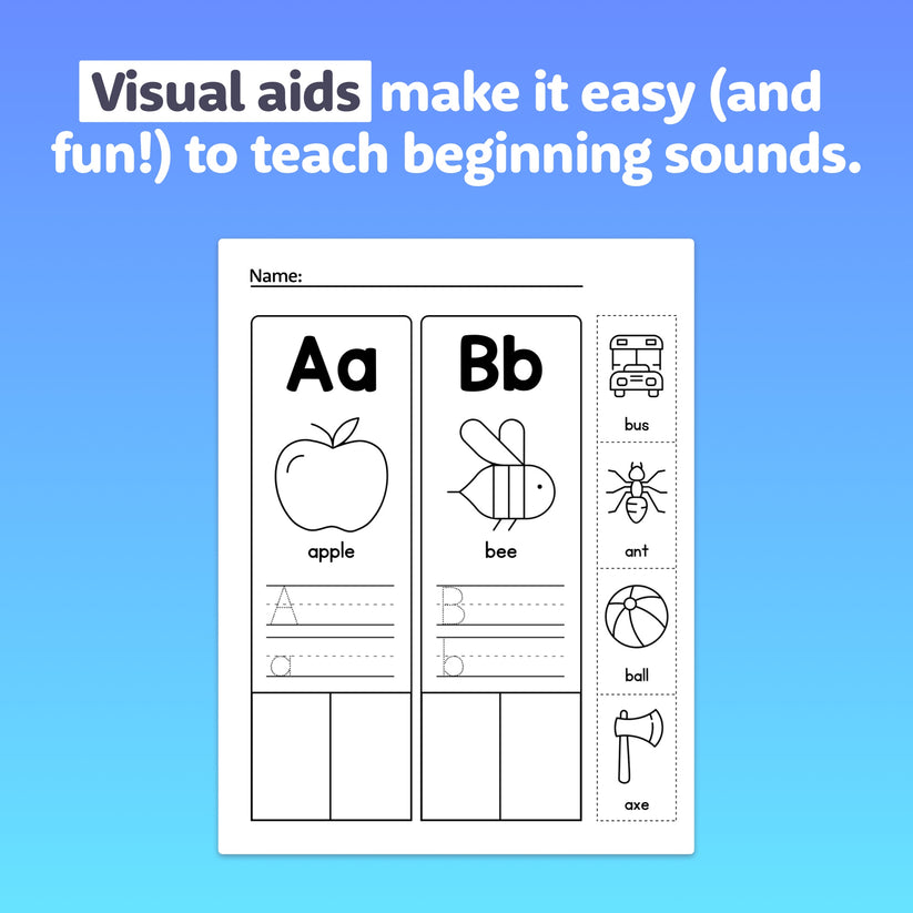 Beginning Sounds Worksheets (Printable PDF) – That Little Robot