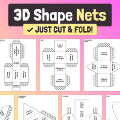 3D Shape Net Crafts (Printable PDF) – That Little Robot