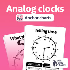 Analog Clocks Anchor Charts (Printable PDF) – That Little Robot
