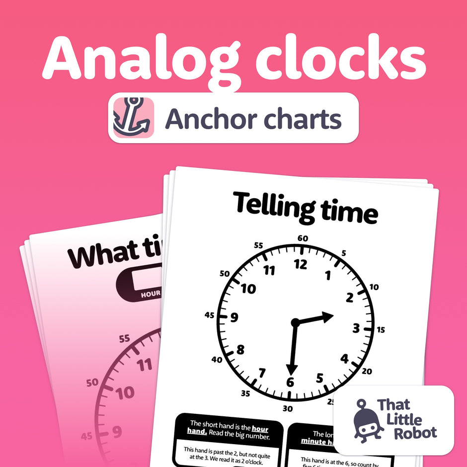 Sample: Telling Time With Analog Clocks – That Little Robot