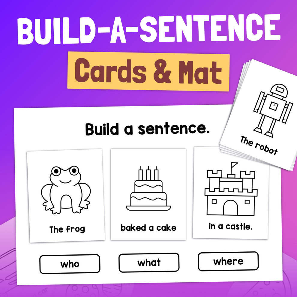 Build-a-Sentence Center (Printable PDF) – That Little Robot