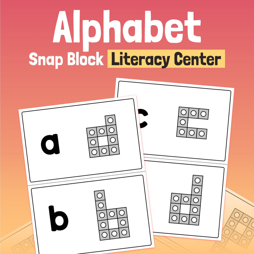 Alphabet Snap Blocks Literacy Center (Printable PDF) – That Little Robot