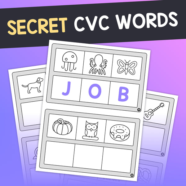 Secret CVC Words Activity – That Little Robot