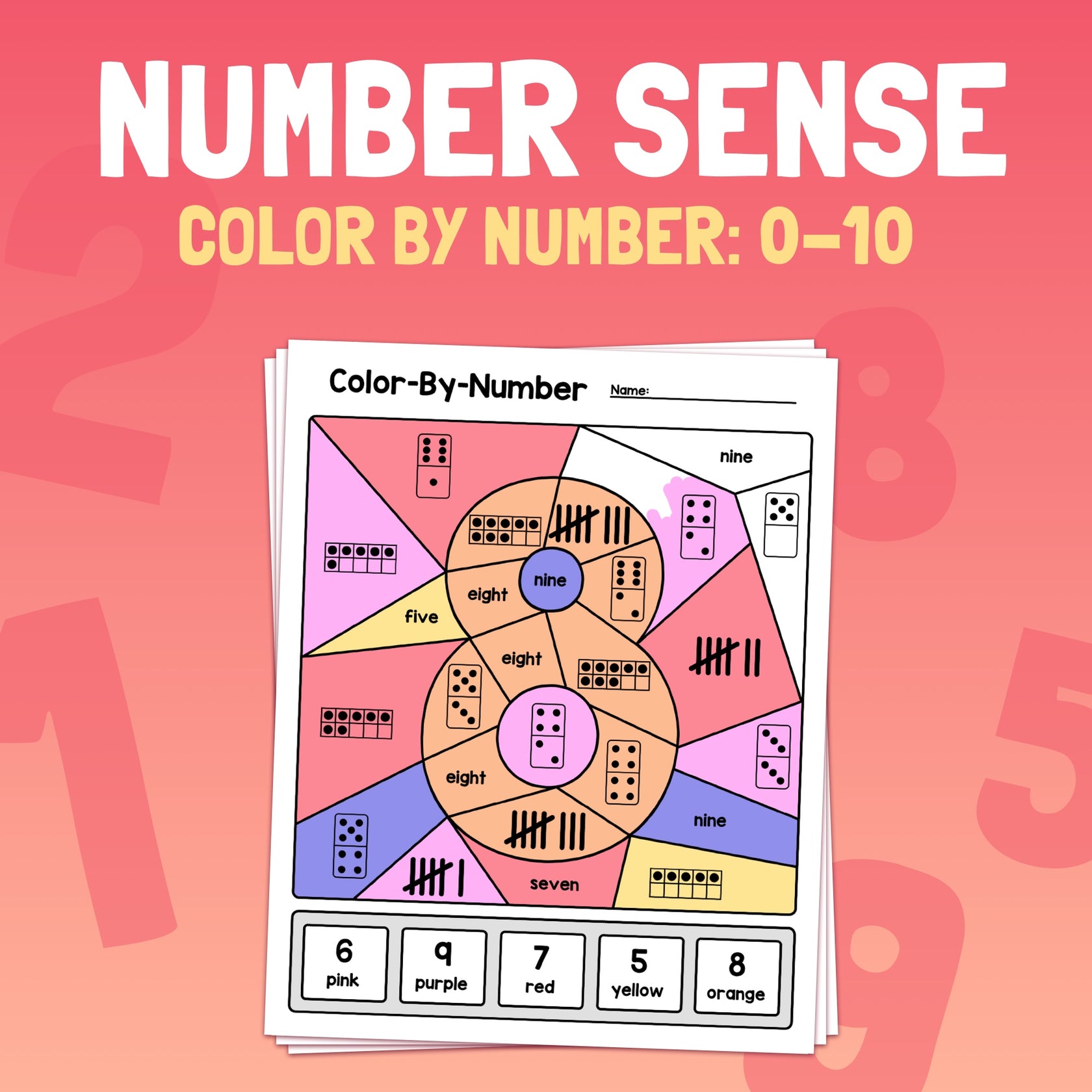 0-10 Color-by-Number Worksheets (Printable PDF) – That Little Robot