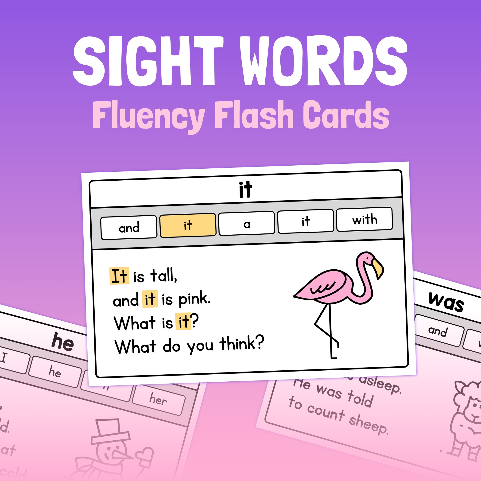 Sight Word Flash Cards – That Little Robot
