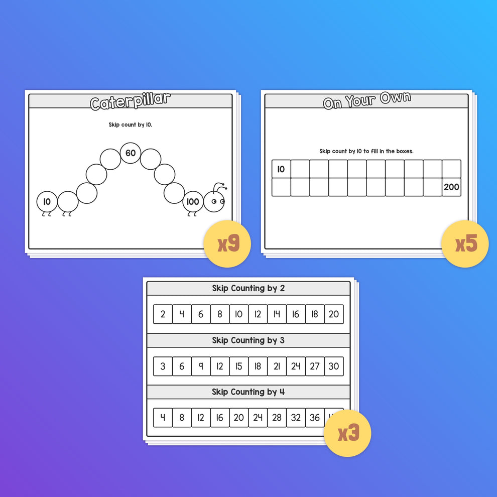 Skip Counting Worksheets – That Little Robot