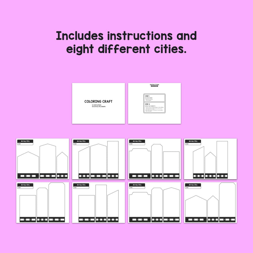 Array City Activities (Printable PDF) – That Little Robot