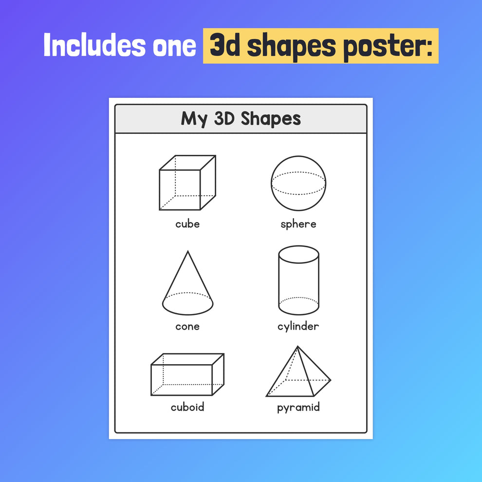 3D Shapes Mini Unit (Printable PDF) – That Little Robot