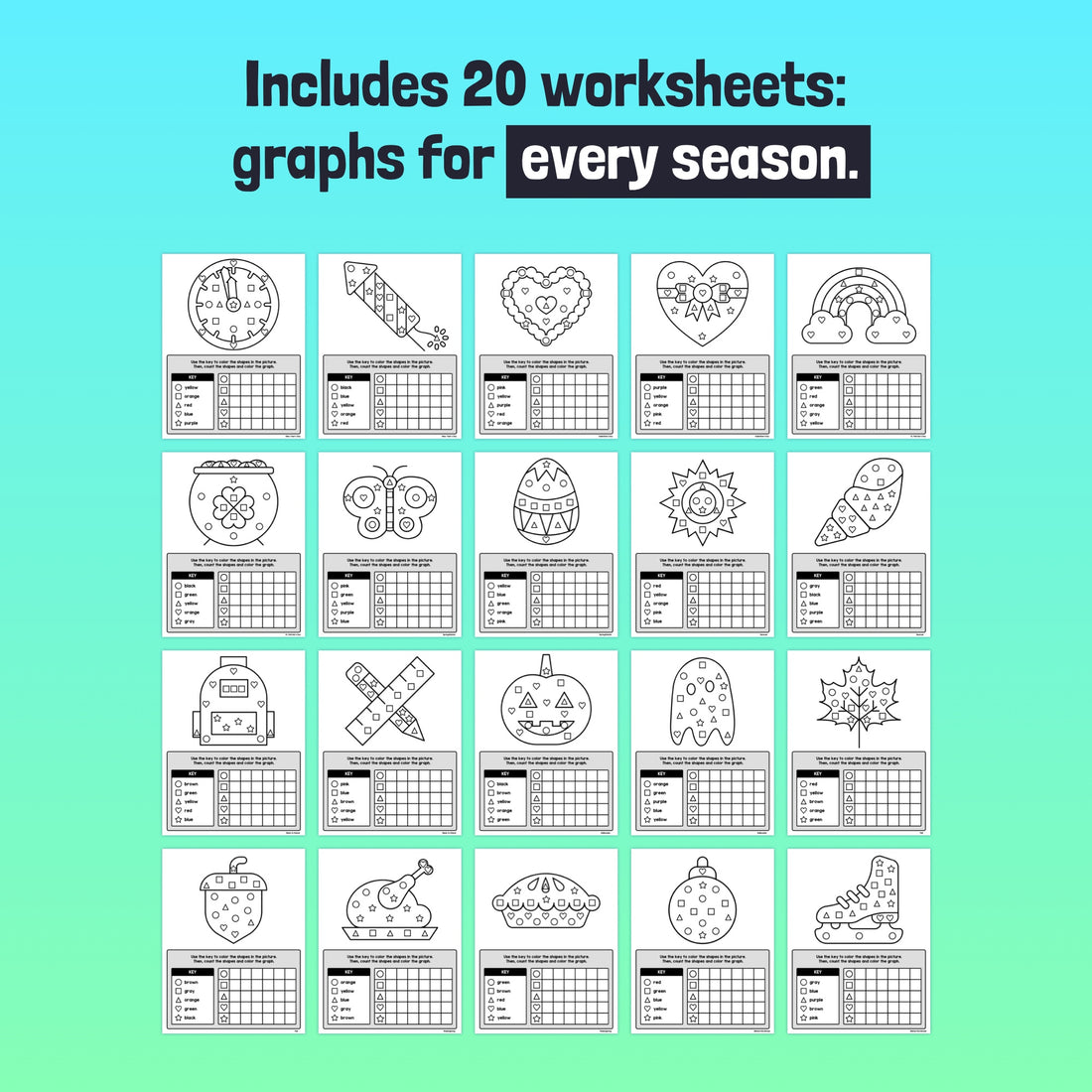 Graphing 2D Shapes Worksheets (Printable PDF) – That Little Robot