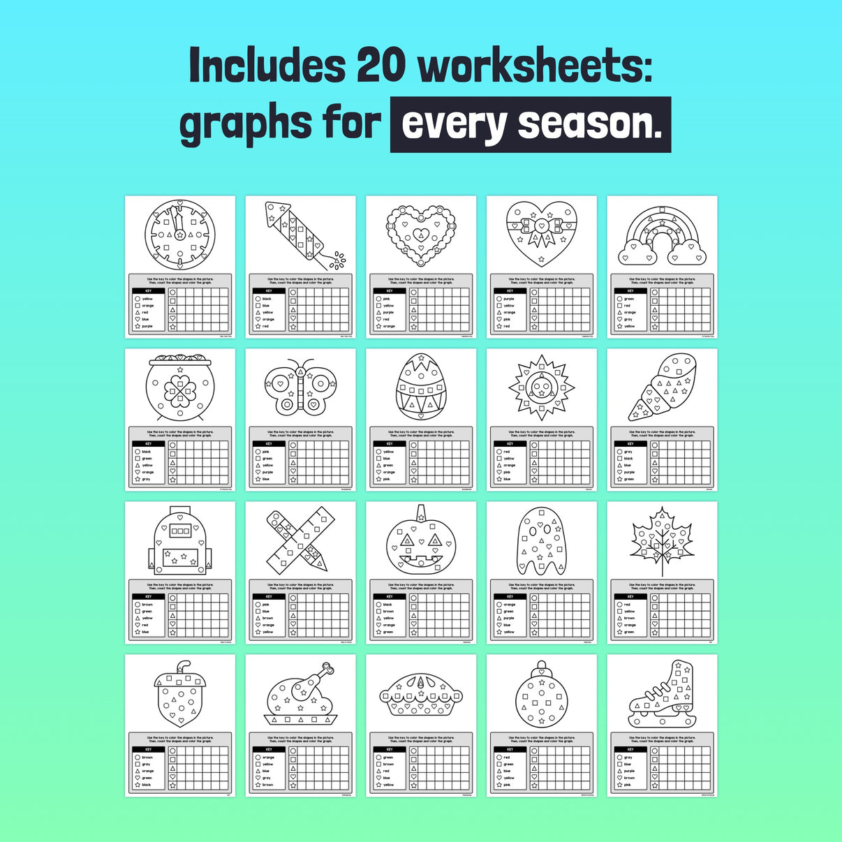 Graphing 2D Shapes Worksheets (Printable PDF) – That Little Robot