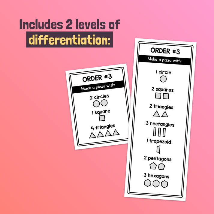 2D Shapes Pizza Craft (Printable PDF) – That Little Robot