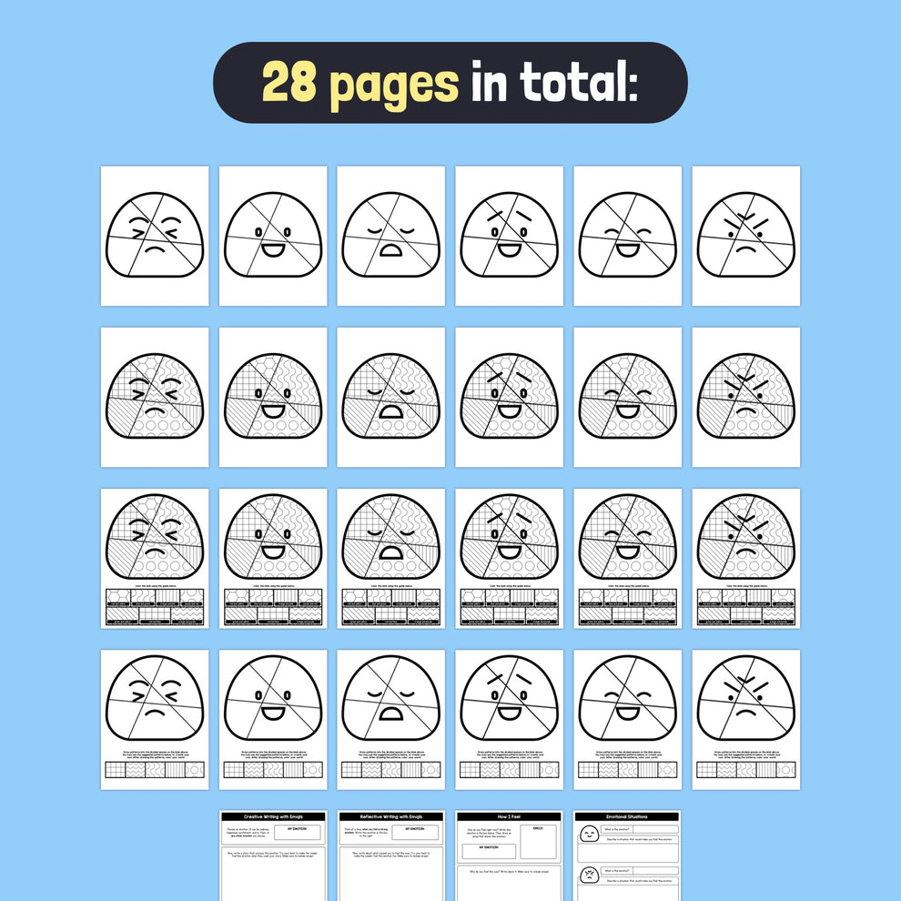 Emoji Coloring Sheets (Printable PDF) – That Little Robot