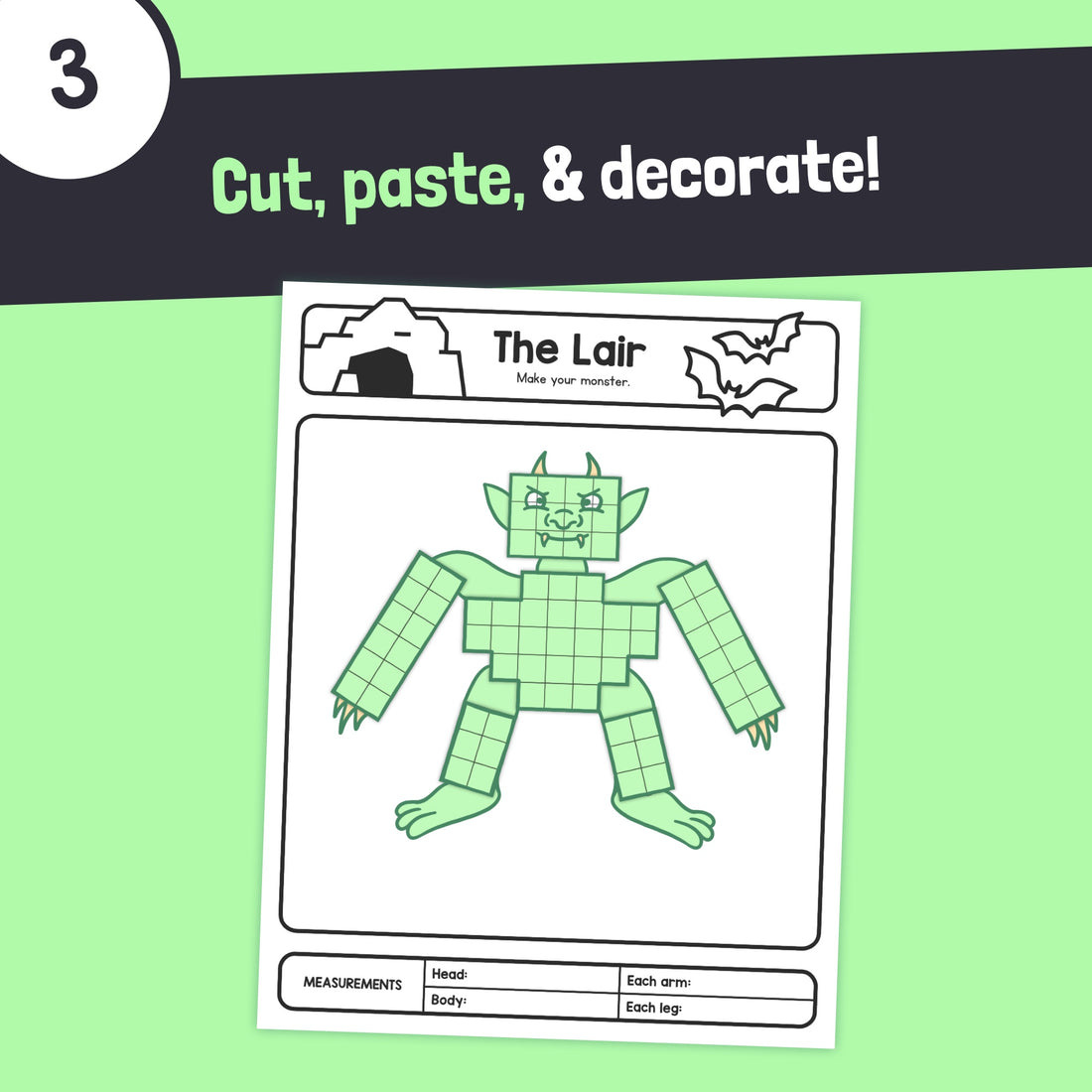 Area and Perimeter Monsters Activity (Printable PDF) – That Little Robot