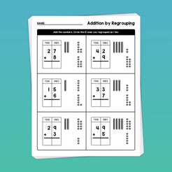 2-Digit Addition with Regrouping Worksheets (Printable PDF) – That ...