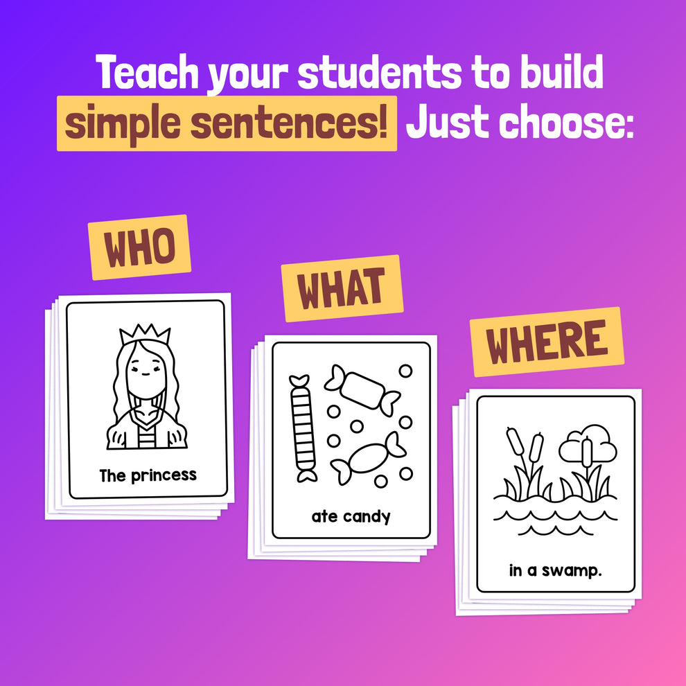 Build-a-Sentence Center (Printable PDF) – That Little Robot