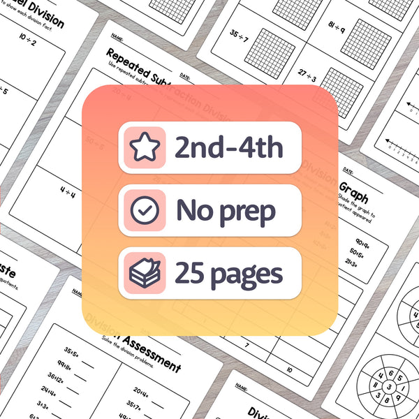 1-12 Division Worksheets (Printable PDF) – That Little Robot