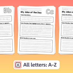 Daily Joke Handwriting Worksheets (Printable PDF) – That Little Robot