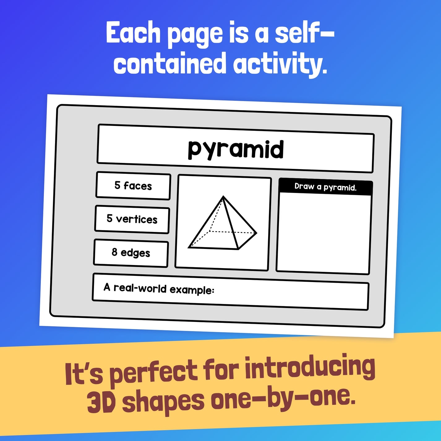 3D Shapes Flip Book (Printable PDF) – That Little Robot
