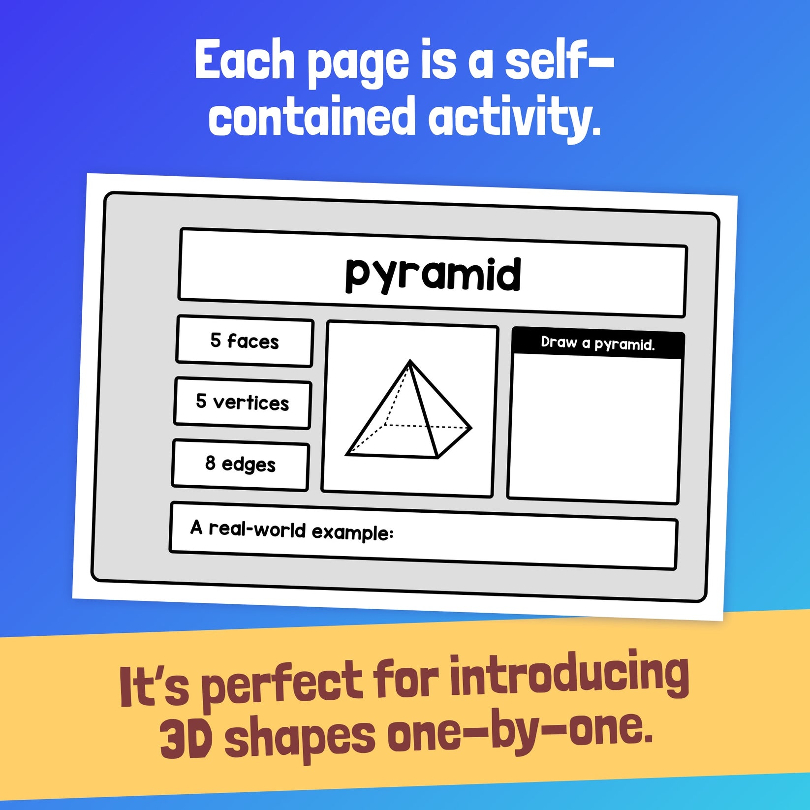 3D Shapes Flip Book (Printable PDF) – That Little Robot