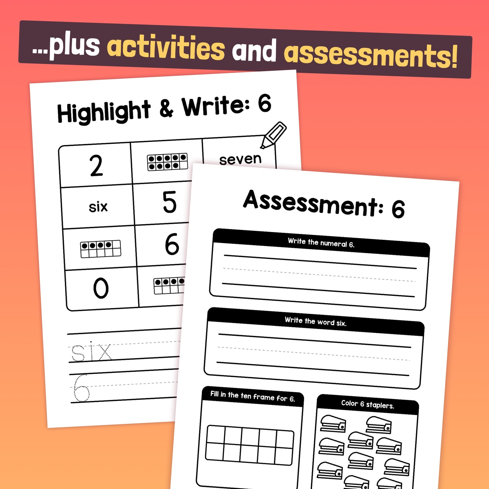 Kindergarten Numbers Unit – That Little Robot