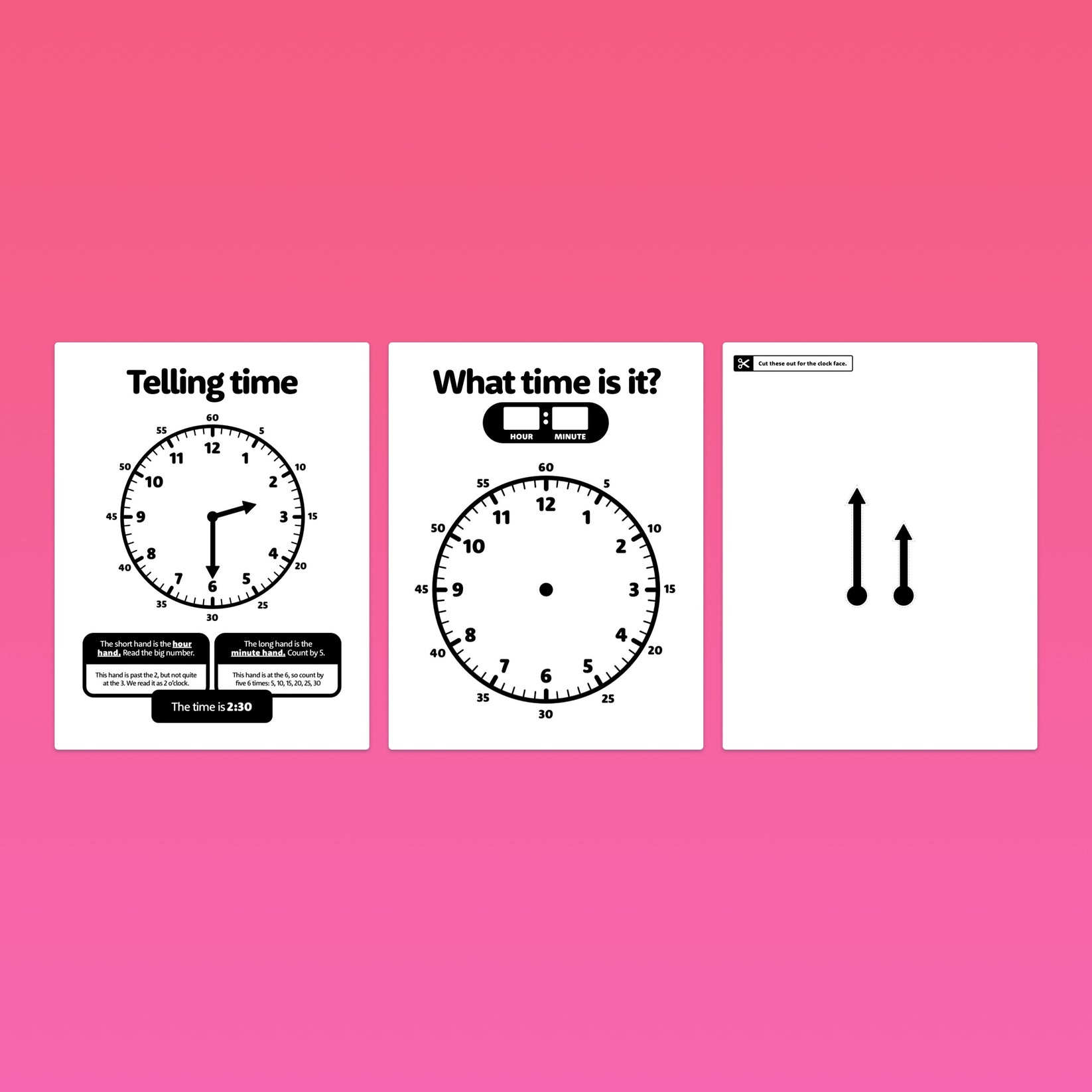 Analog Clocks Anchor Charts (Printable PDF) – That Little Robot