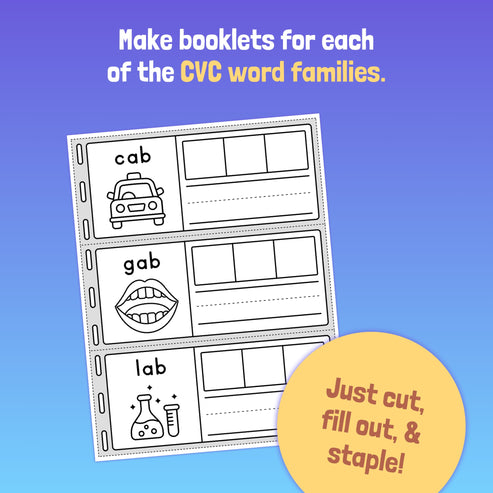 CVC Word Booklets (Printable PDF) – That Little Robot