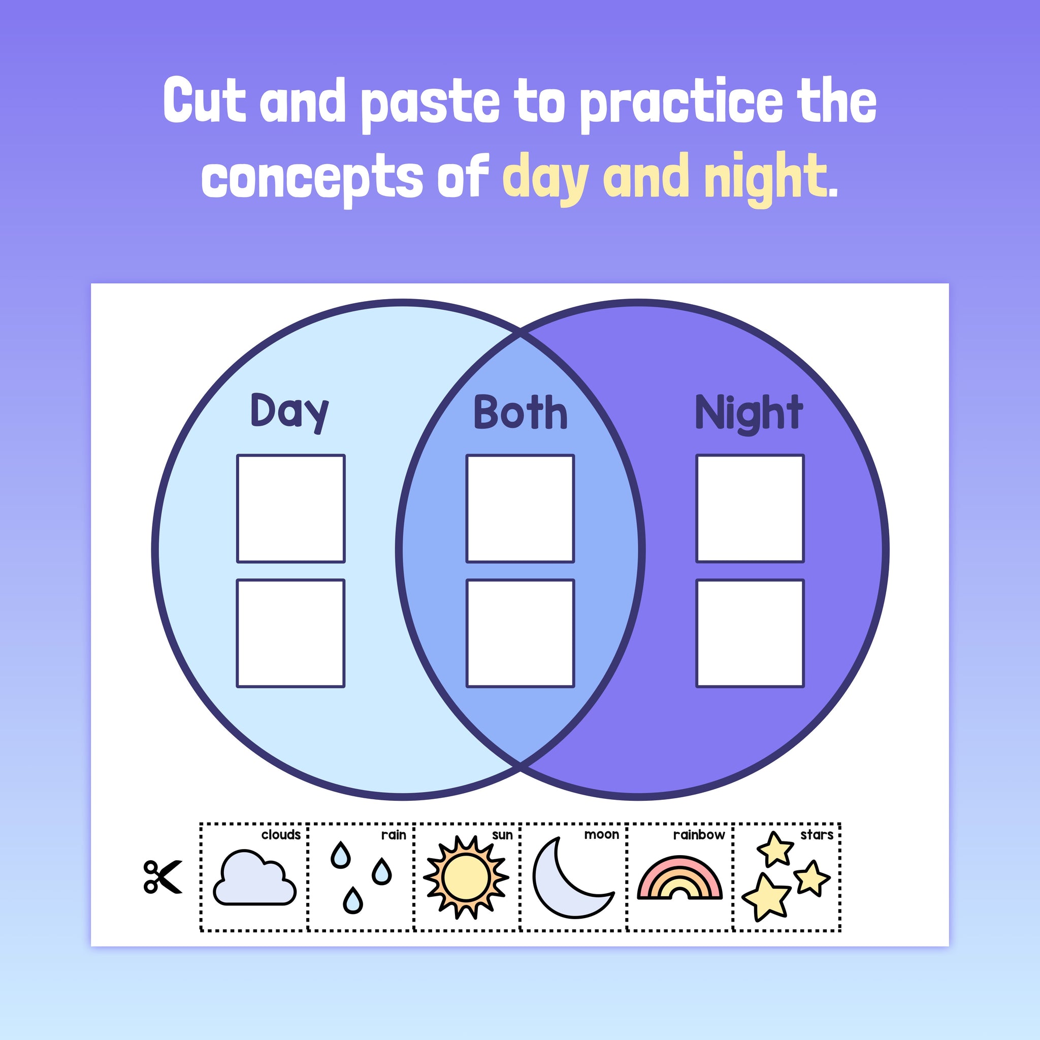 Day and Night Worksheet (Printable PDF) – That Little Robot