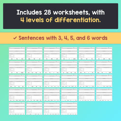 Sentence Building Worksheets – That Little Robot