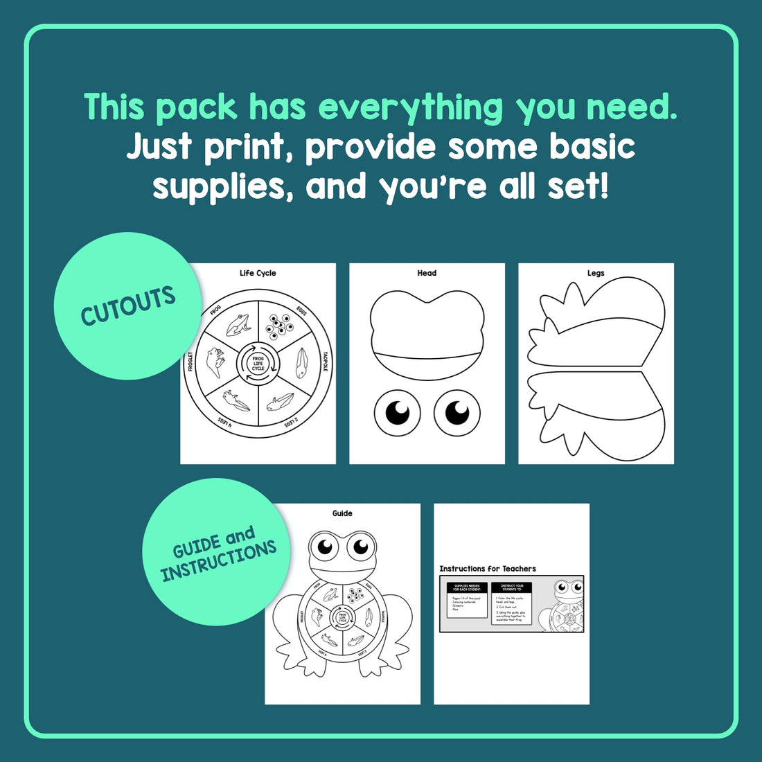 Frog Life Cycle Craft (Printable PDF) – That Little Robot